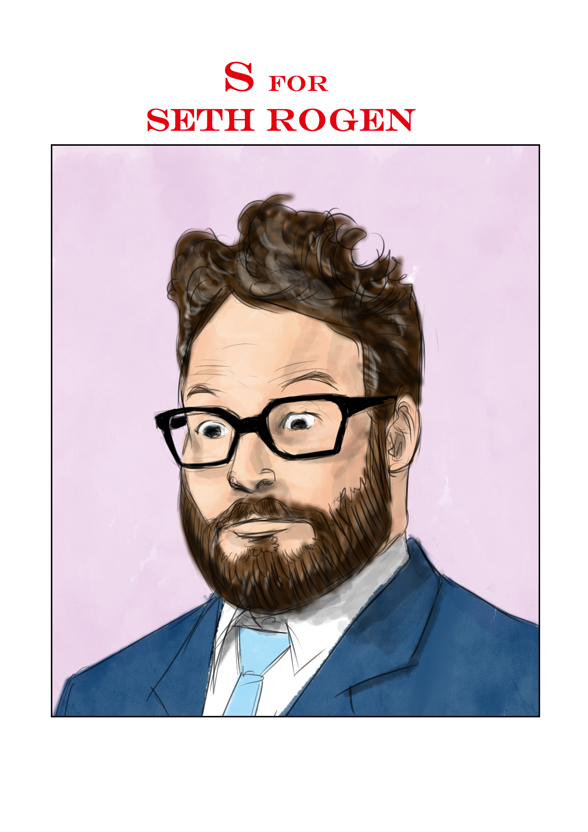 Comedian portraits – Seth Rogen – SKETCHMAN BORIS