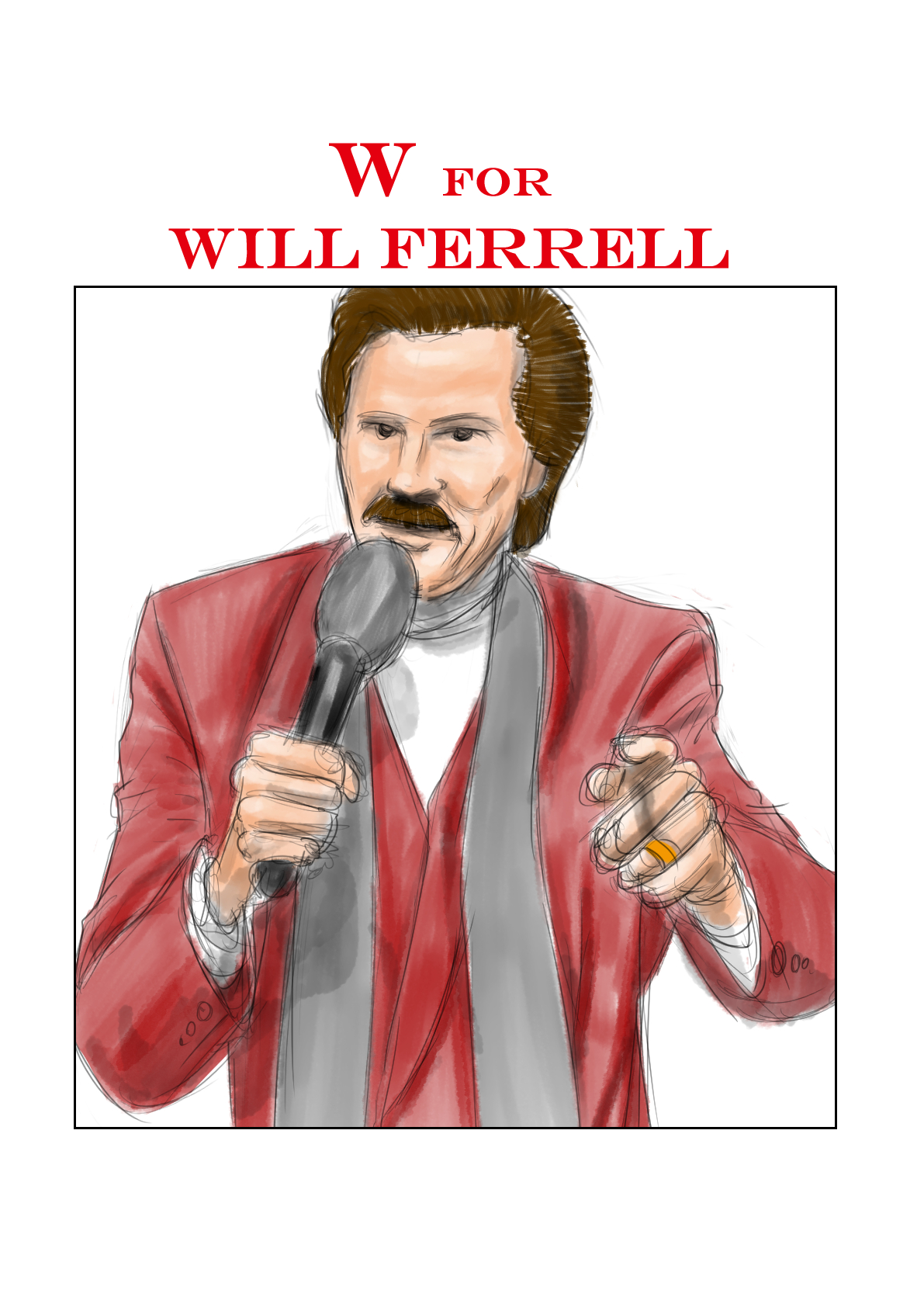 Comedians portraits – Will Ferrell – SKETCHMAN BORIS