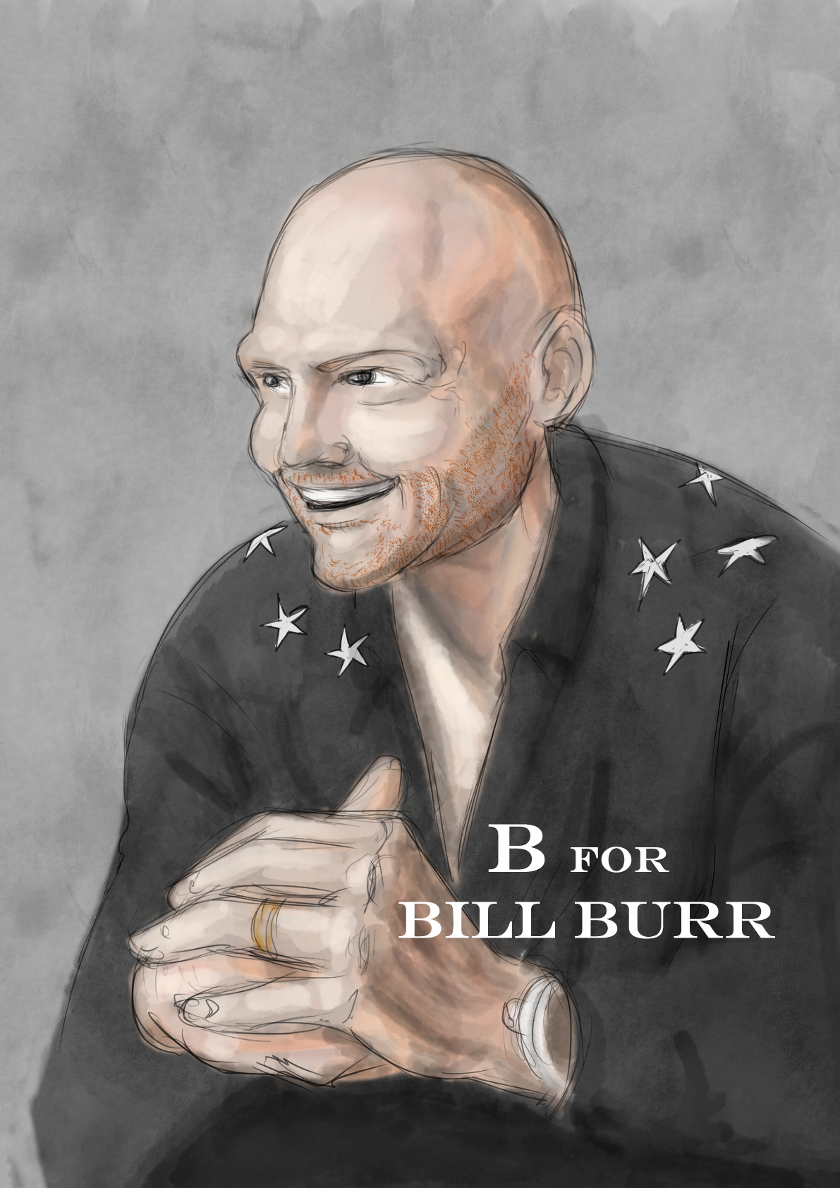 Comedian portraits – Bill Burr – SKETCHMAN BORIS