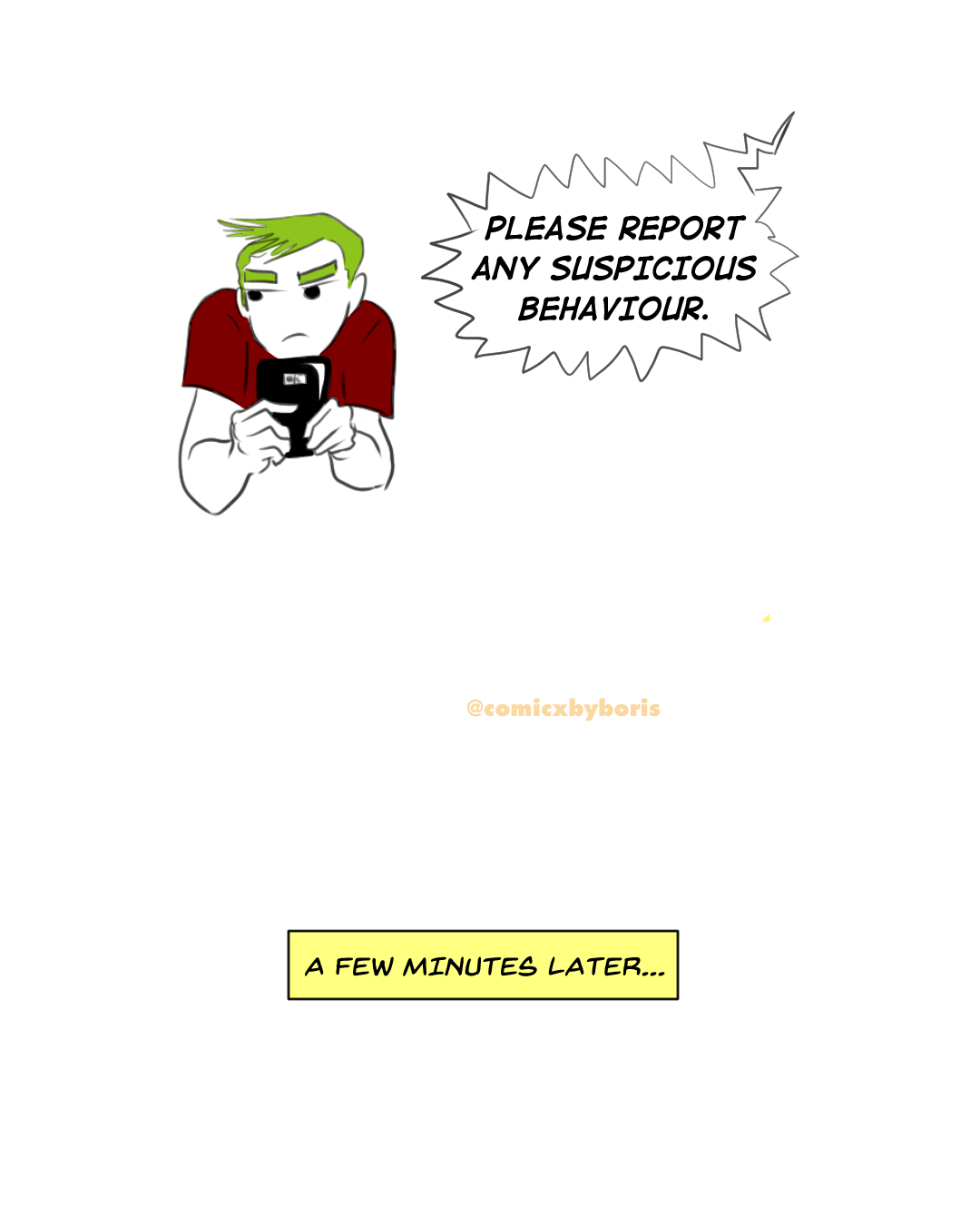 Suspicious behaviour – SKETCHMAN BORIS